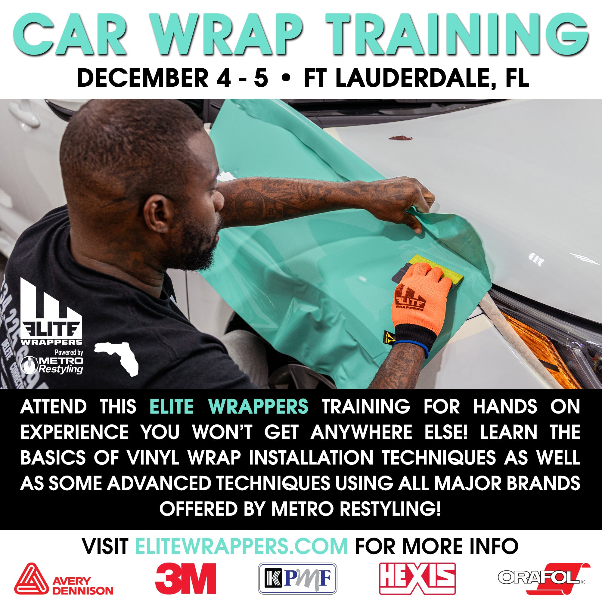 Florida Car Wrap Training Class - December 4th & 5th, 2025 – Elite Wrappers